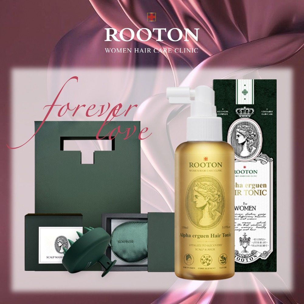 【ROOTON】七夕告白禮！頭皮按摩梳+絲光綢緞眼罩禮盒+甦活植萃髮根噴霧150ml+提袋 (七夕情人節禮物) | LINE 禮物