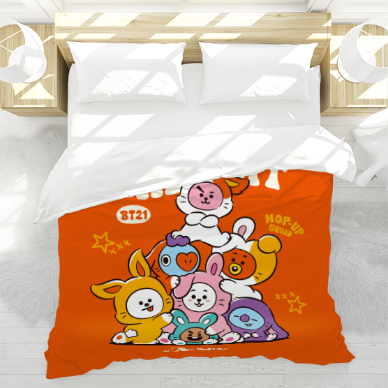 【HORLaY】BT21正版授權｜法蘭絨毛毯 保暖毯 四季毯 冷氣毯 (Color Rabbit/冒險火箭隊 /Playtime) | LINE 禮物