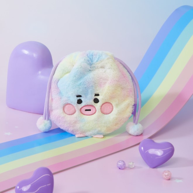 【LINE FRIENDS】BT21_BABY RAINBOW TATA束口袋 | LINE 禮物