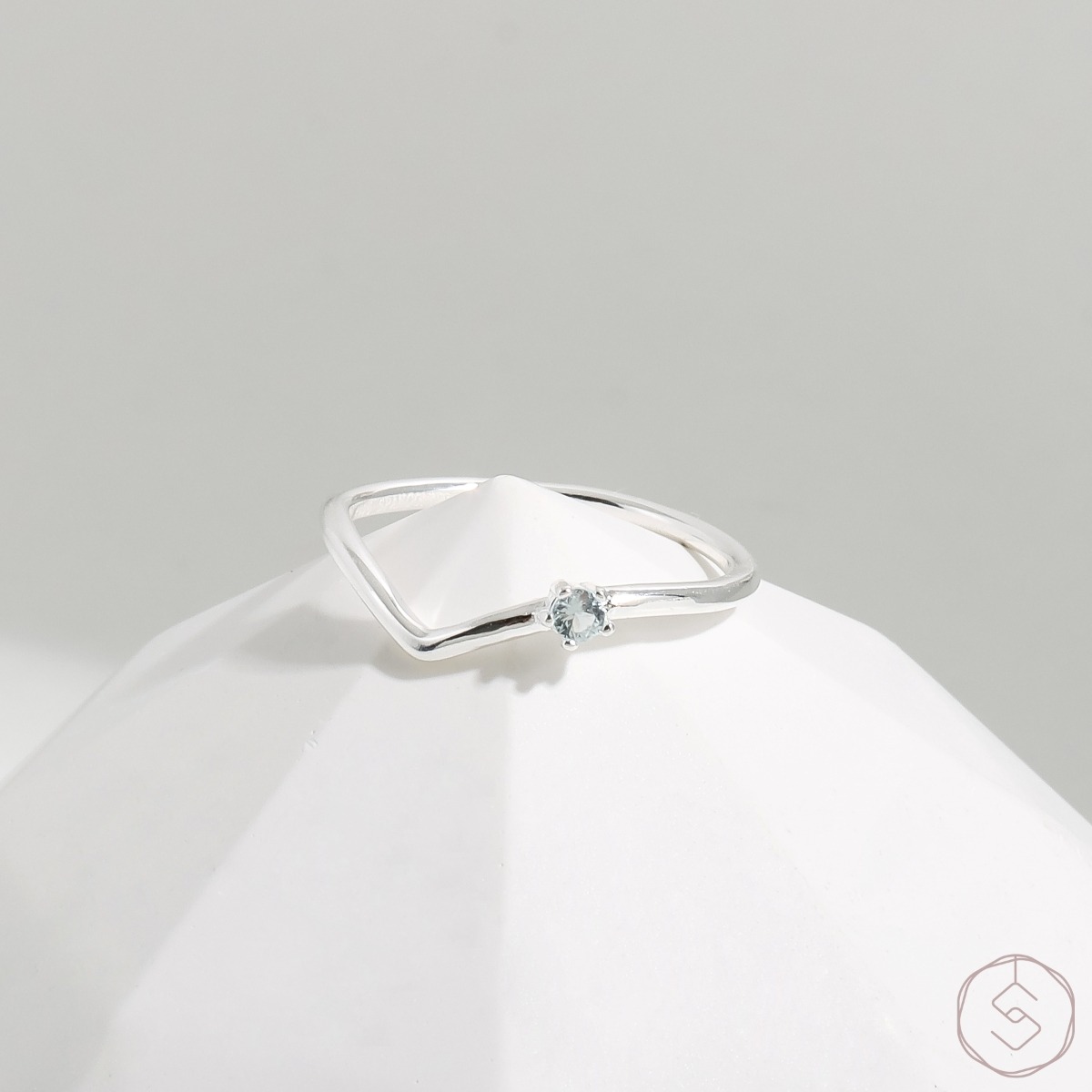 【SPANCONNY】繆思MUSE | 托帕石 S925純銀 | 經典V型戒 | LINE 禮物