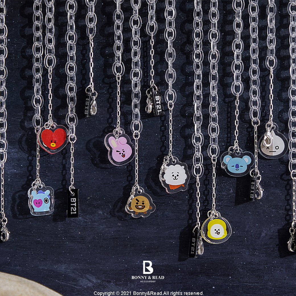 【BONNY&READ飾品】 BT21 BTS人氣角色 SHOOKY VAN MANG 透明口罩鍊 / 3款 | LINE 禮物