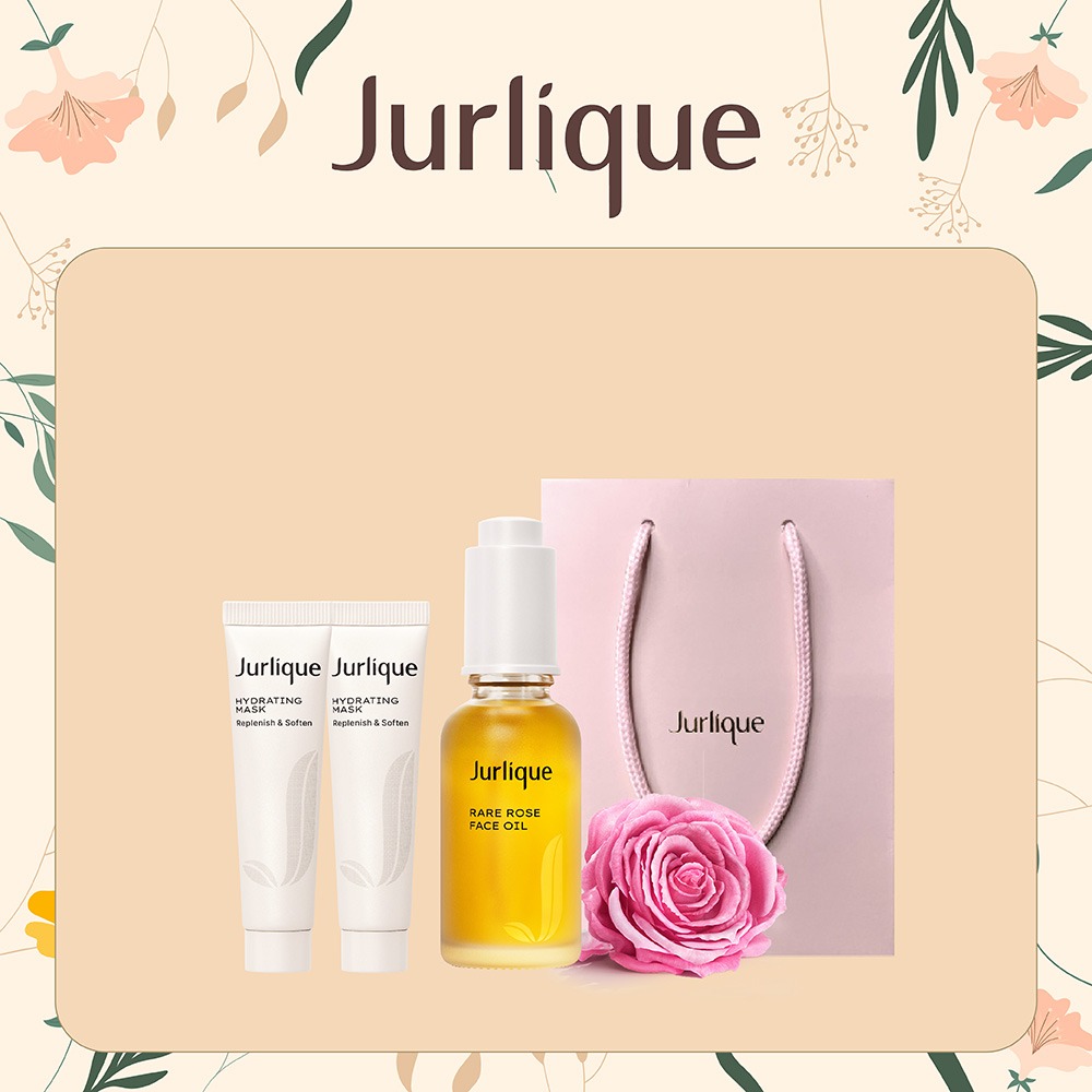 【Jurlique 茱莉蔻】【+$29多一件】 玫瑰保濕精華油奢寵組｜限時贈玫瑰保濕面膜｜以油養膚保濕加乘｜LINE禮物限定｜生日快樂 ...