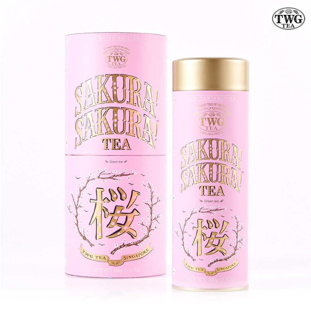 贈限定款明信片【TWG Tea】頂級訂製茗茶 櫻之頌! 茗茶 100g/罐(Sakura! Sakura! Tea; 綠茶) | LINE 禮物