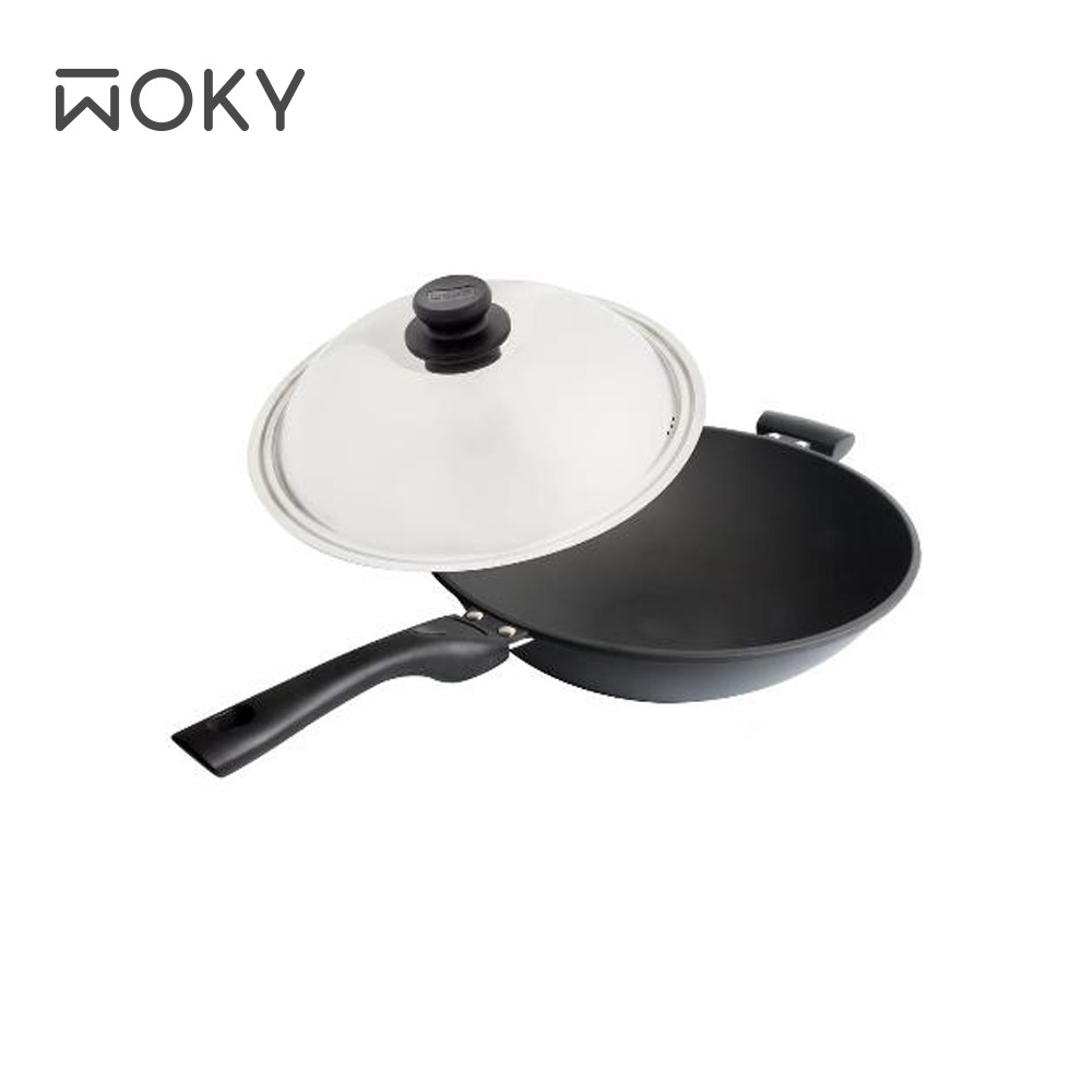 {母親節獻禮}【WOKY 沃廚】極岩系列36cm炒鍋(健康無塗層) | LINE 禮物