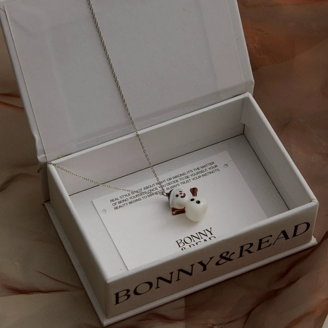 【BONNY&READ飾品】[純銀] 小雪人鎖骨鍊 S925 純銀 項鍊 送禮 | LINE 禮物