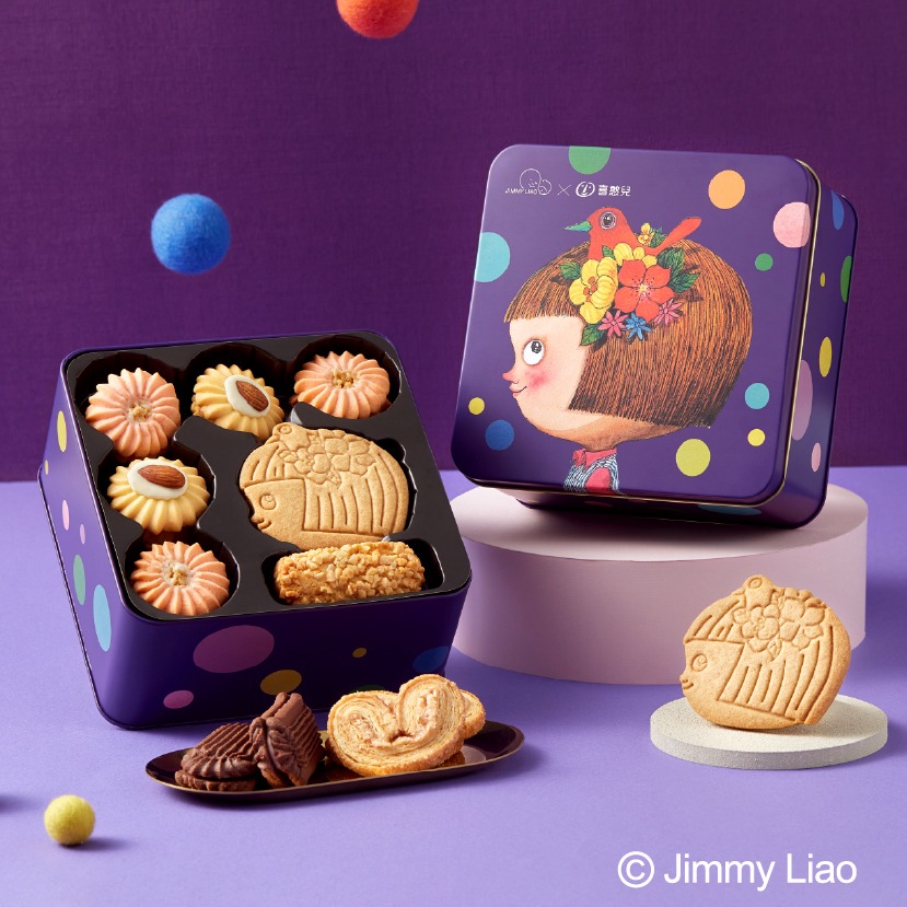 [指定區間出貨]【喜憨兒×幾米】完美小孩(幸福版-紫色)｜雙層餅乾鐵盒｜春節送禮 | LINE 禮物