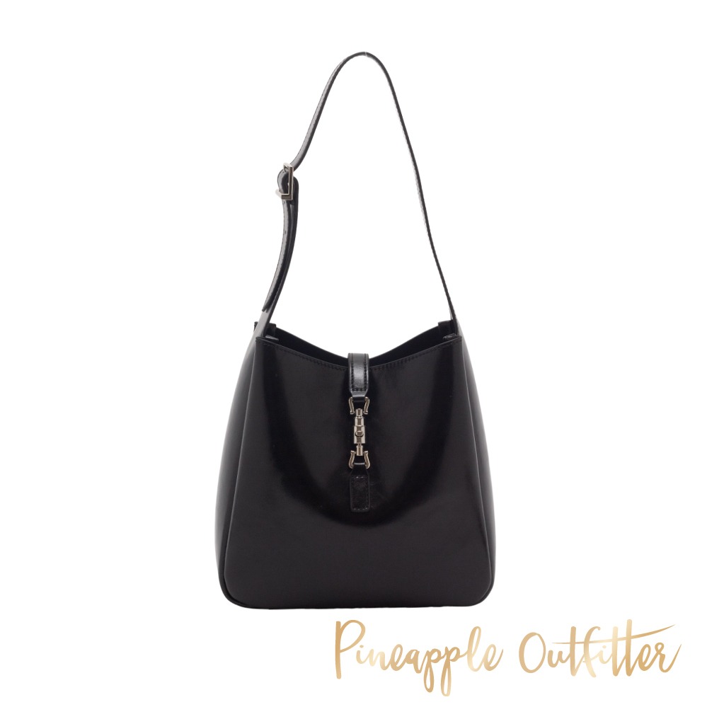 💝獻給媽咪【Pineapple Outfitter 】法式質感單肩斜背兩用包-(黑色) ∣ 送禮首選∣交換禮物∣生日禮物∣情人節∣母親節 | 側背包 | LINE 禮物