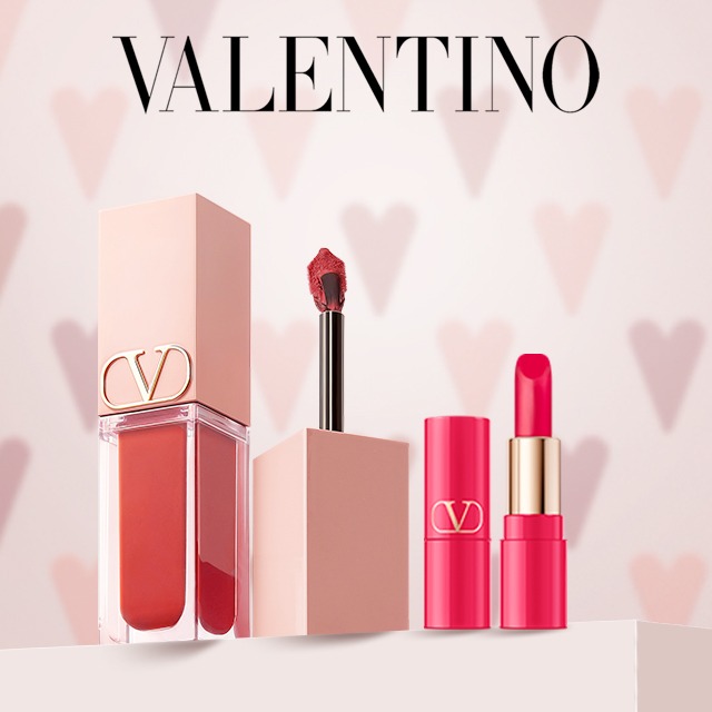 時尚裸粉獻禮【VALENTINO】柔霧唇頰露 ＋迷你精巧版唇膏 | LINE 禮物