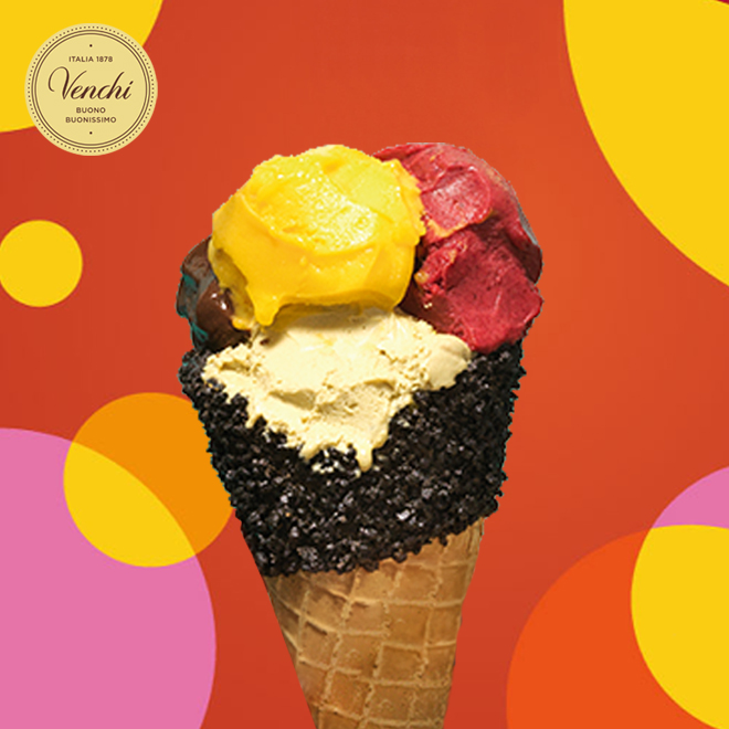 【Venchi】Gelato共享裝 義大利冰淇淋200克與手工脆筒（脆杯），四種口味 | LINE 禮物