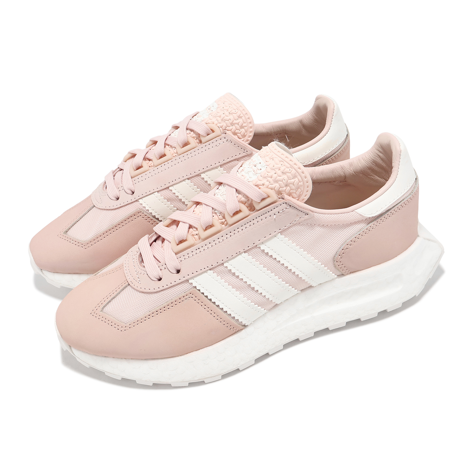 [ACS] adidas 休閒鞋 Retropy E5 W 女鞋 粉 白 Boost 緩衝 絨面 復古 愛迪達 HQ4386 | LINE 禮物