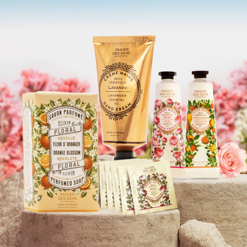 [Line獨家]Panier des sens 潘堤香頌 滋潤呵護組附紙袋再贈PDS肥皂150G+護手霜3ml(小包)x5(纖纖玉手護手霜75ml+30mlx2) | LINE 禮物