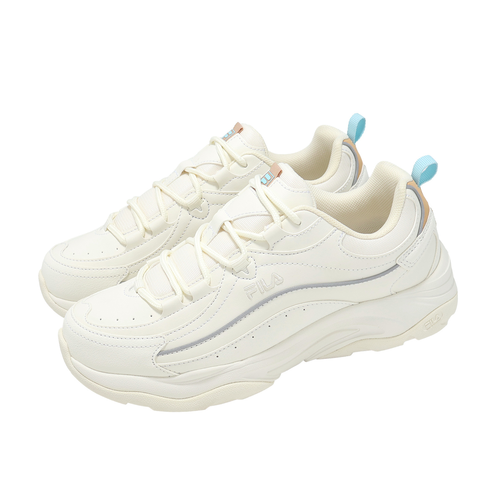 [ACS] Fila 休閒鞋 Ray Wave 男鞋 女鞋 米白 棕 厚底 增高 老爹鞋 斐樂 4C602Z166 | LINE 禮物