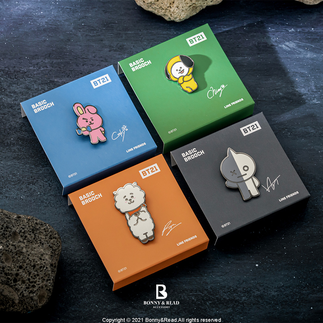 【BONNY&READ飾品】 BT21 BTS人氣角色 CHIMMY KOYA VAN MANG 別針 / 4款 | LINE 禮物