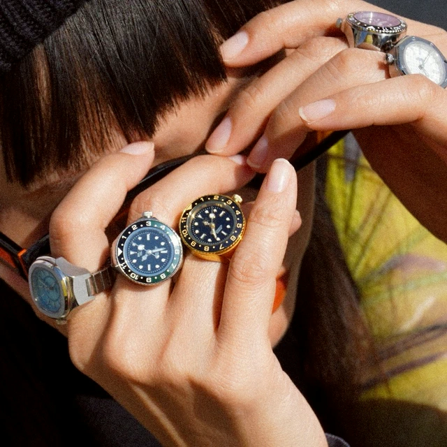 此為預購商品-RELAX TIME 水鬼戒指錶-黑綠圈水鬼 (RT-R-03) | LINE 禮物