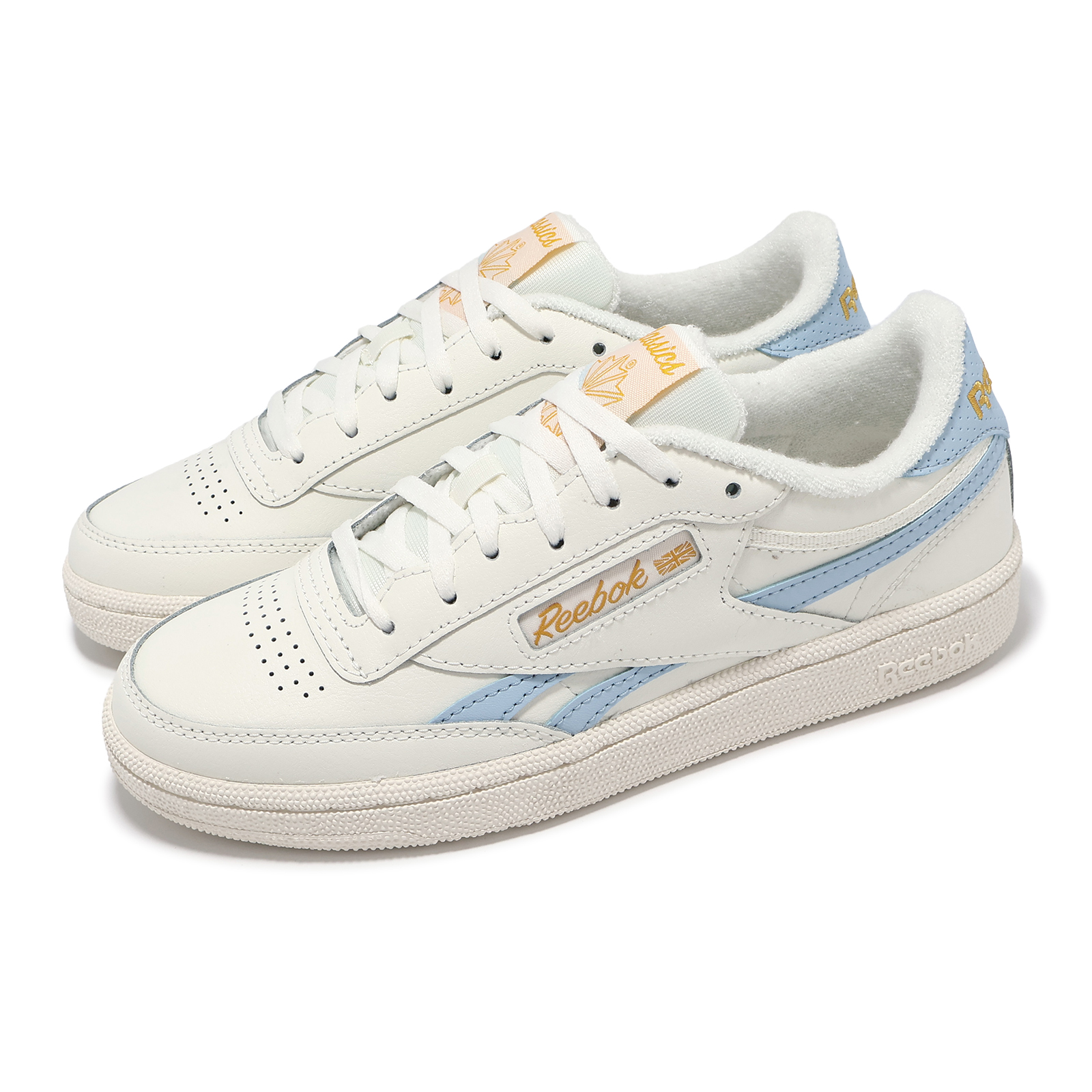 [ACS] Reebok 休閒鞋 Club C Revenge 女鞋 米白 水藍 復古 低筒 100204579 | LINE 禮物