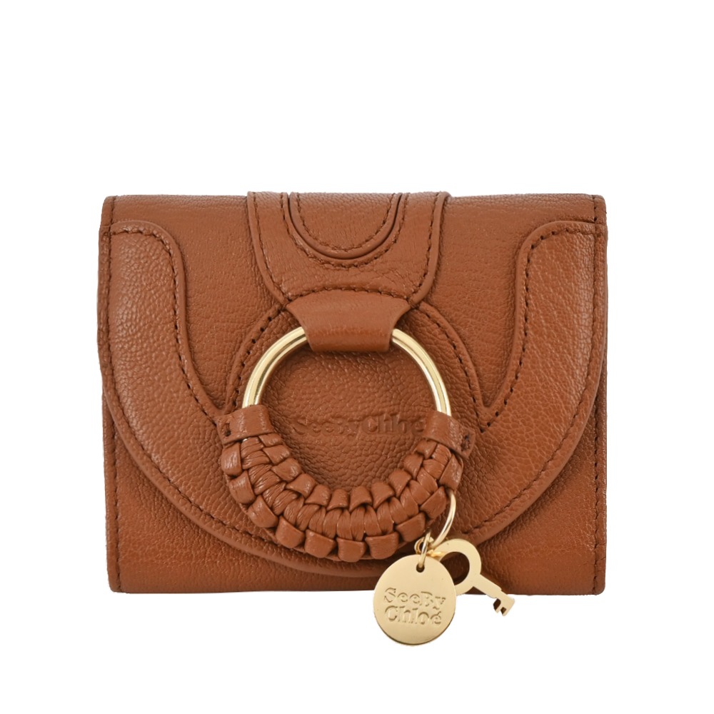 [平輸版]SEE BY CHLOE HANA系列山羊皮翻蓋短夾(棕色) 真品平輸 | LINE 禮物