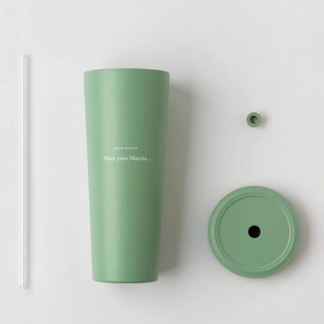 【Oolab良杯製所】850ml 莫蘭迪系列 二代不鏽鋼吸管杯 - 白玉抹茶 | LINE 禮物