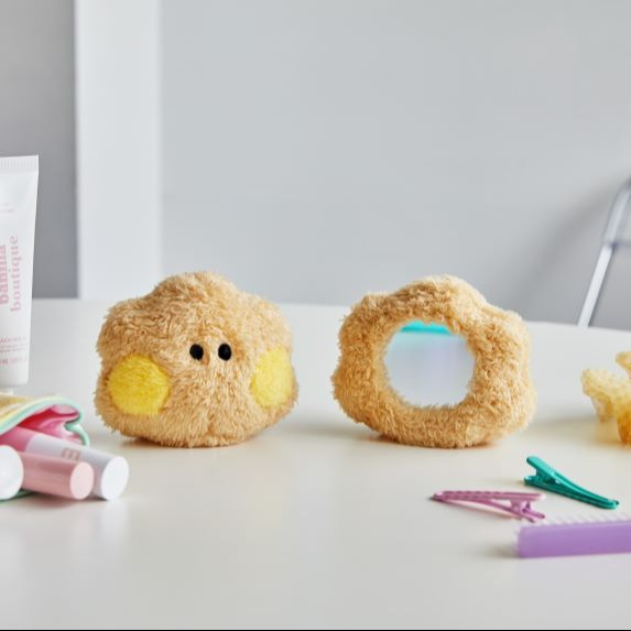 【LINE FRIENDS】BT21_minini TWINKLE系列 SHOOKY絨毛隨身鏡 | LINE 禮物