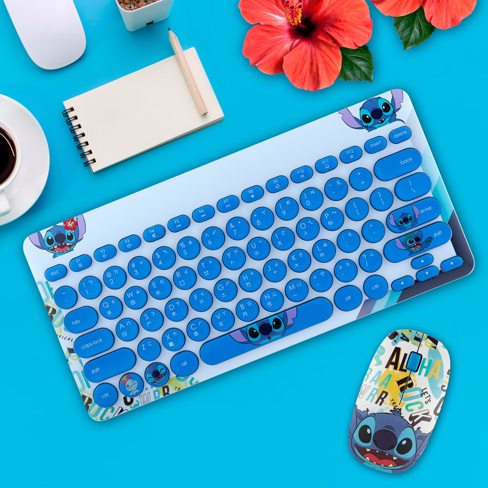 送禮1+1【infoThink】史迪奇系列光學滑鼠+無線鍵盤-2入組 | LINE 禮物