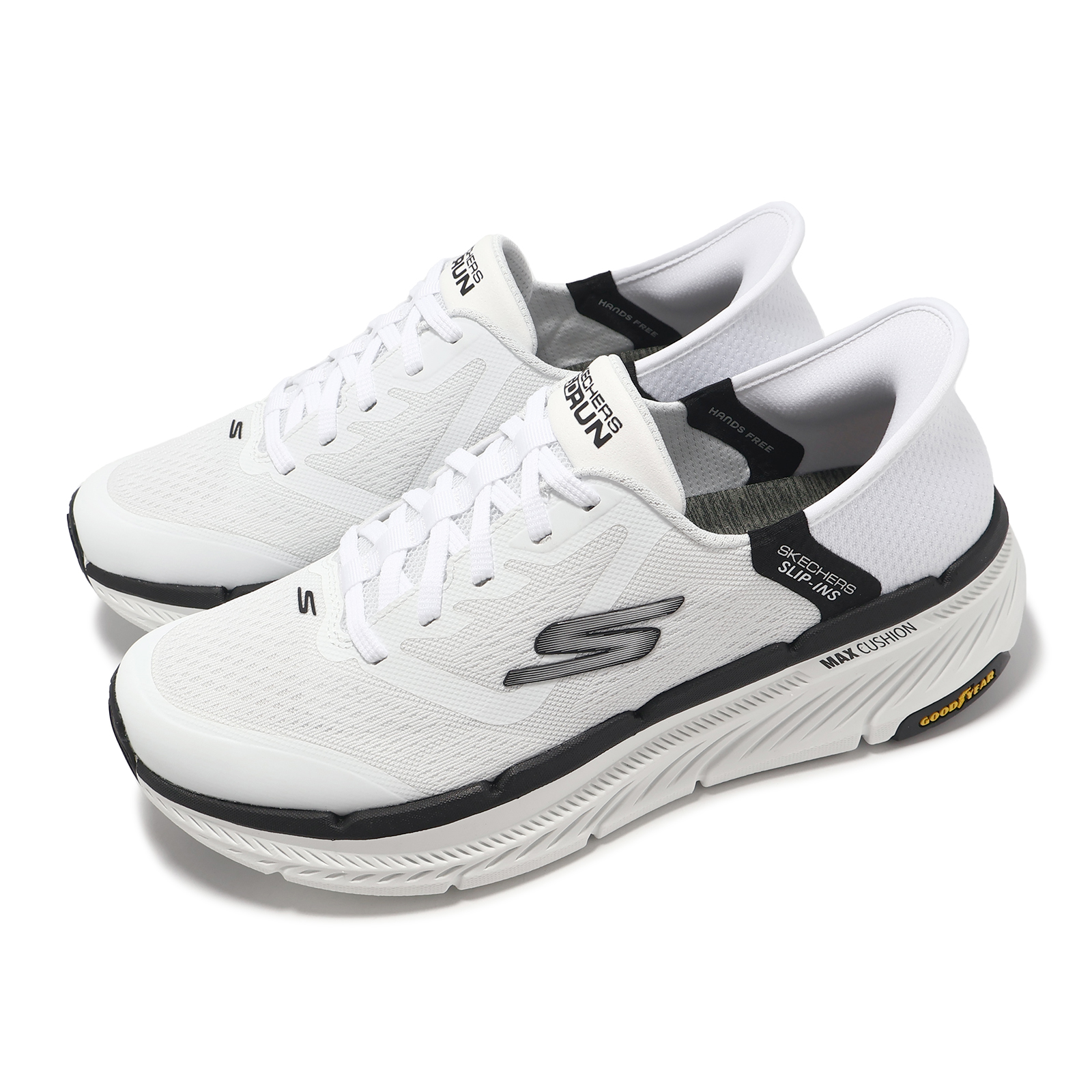 [ACS] Skechers 慢跑鞋 Max Cushioning Premier 2 Slip-Ins 男鞋 白黑 套入式 ...