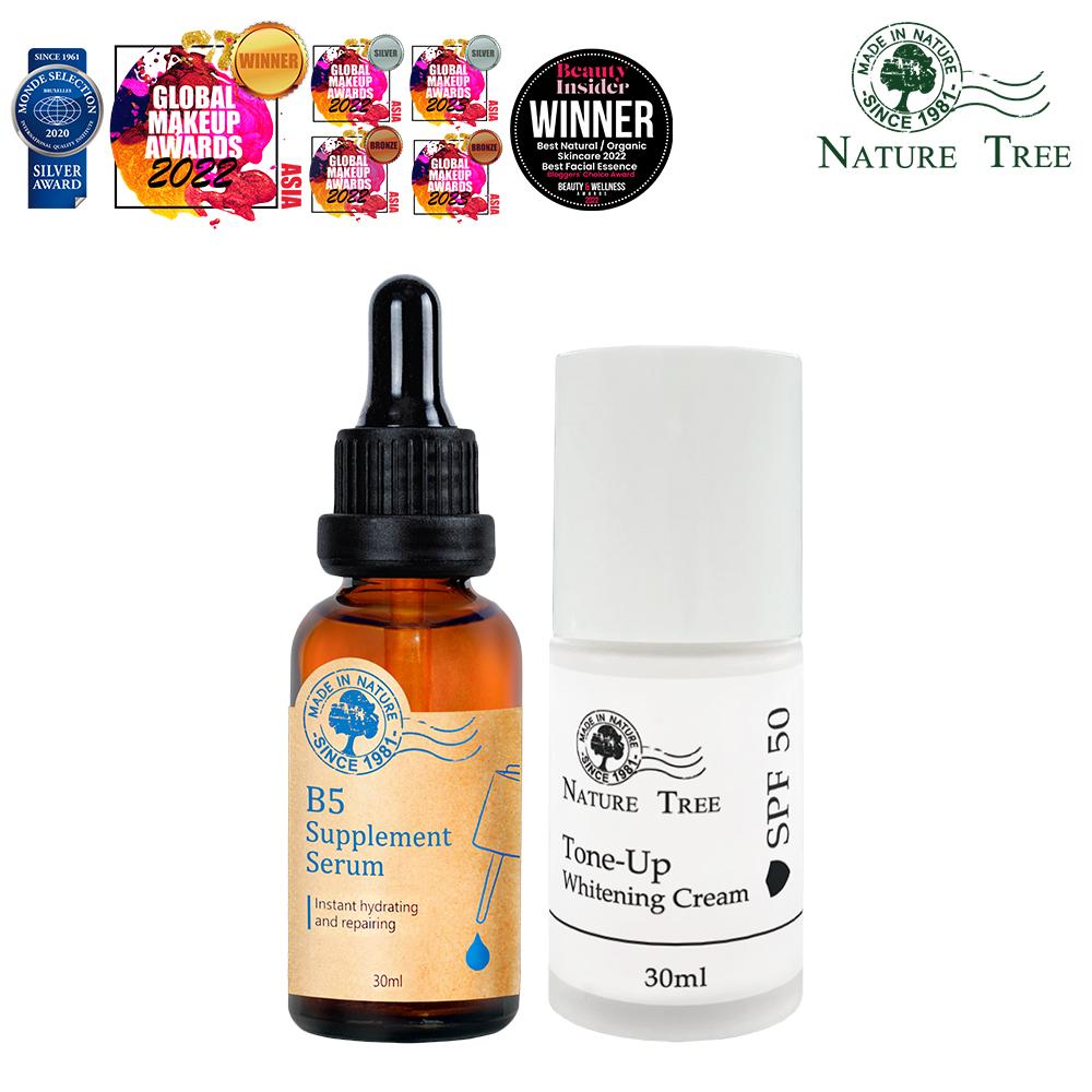 抵抗夏日豔陽【Nature Tree】原液專家品牌獎代表組 (B5精華30mlx1+防曬素顏霜30mlx1) 送女友 美肌保養 保濕 防曬 紫外線 | LINE 禮物