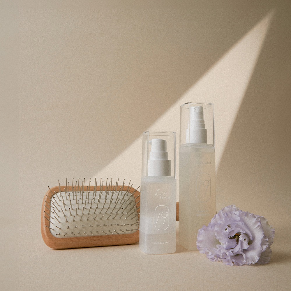 【19again】精緻髮品旅行組（隨身梳＋護髮精華40ml＋髮香水100ml） | LINE 禮物