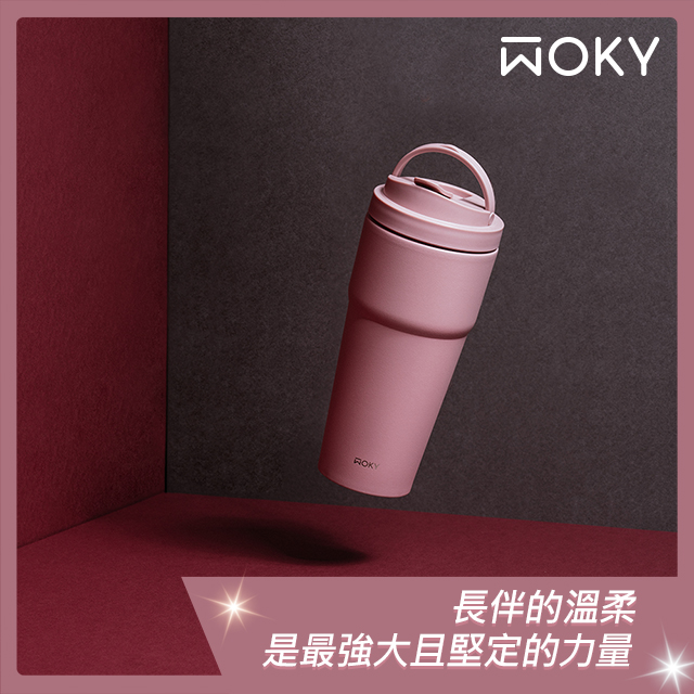 理想獻禮【WOKY 沃廚】手提激凍輕芯鈦瓷易潔層保溫杯750ml-粉植花園 | LINE 禮物