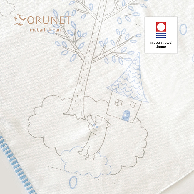 【ORUNET】日本今治認證三層紗身高記錄浴巾(熊寶天空樹) | LINE 禮物