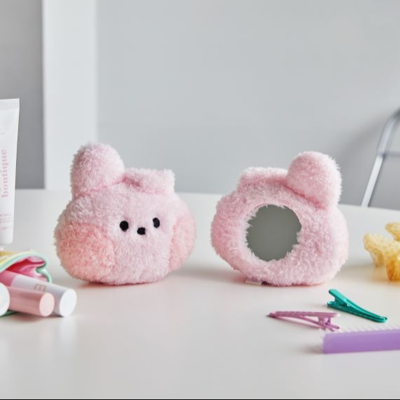 【LINE FRIENDS】BT21_minini TWINKLE系列 COOKY絨毛隨身鏡 | LINE 禮物