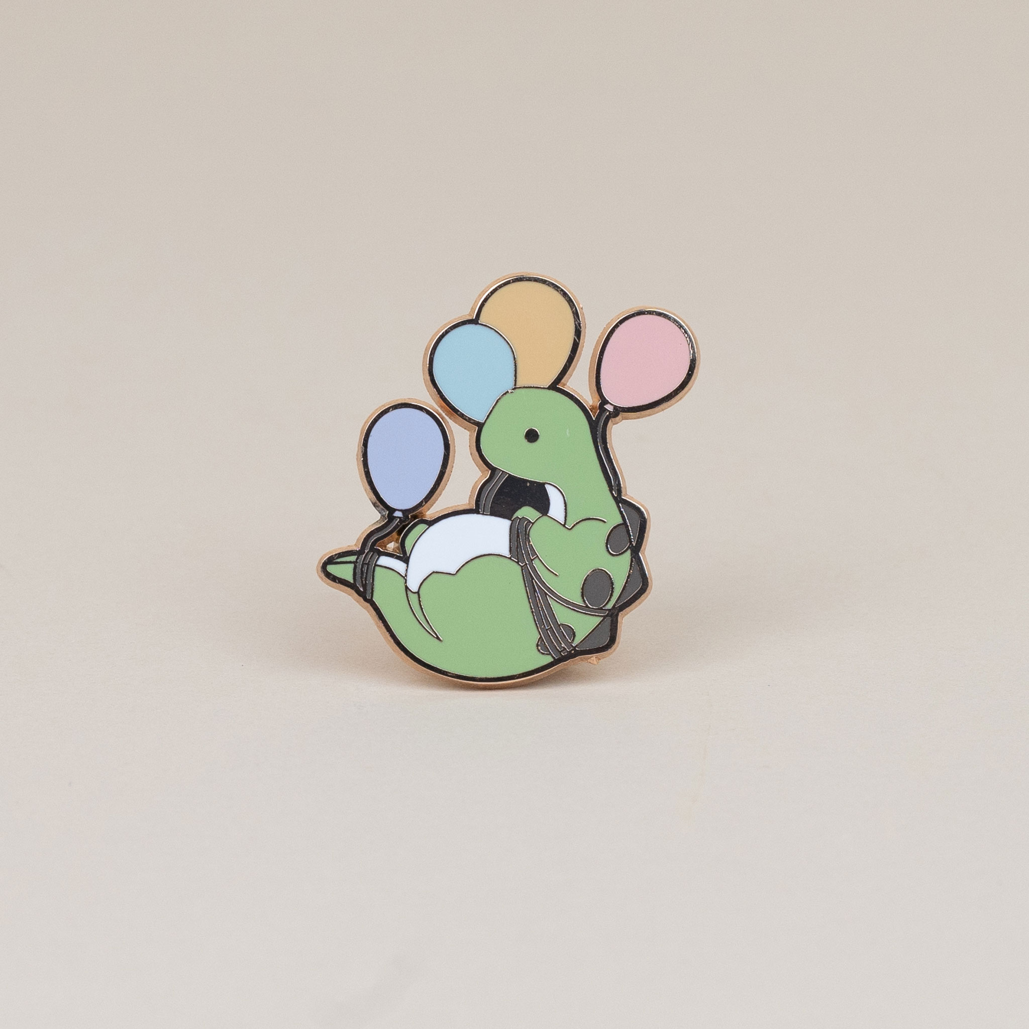 【Bellzi】Bronti-Balloon 長頸龍金屬徽章-氣球 | LINE 禮物