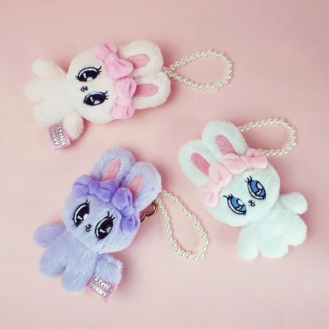 【艾絲樂小兔】珠鍊絨毛玩偶吊飾 ( 粉色 / 白色 / 紫色 ) | LINE 禮物
