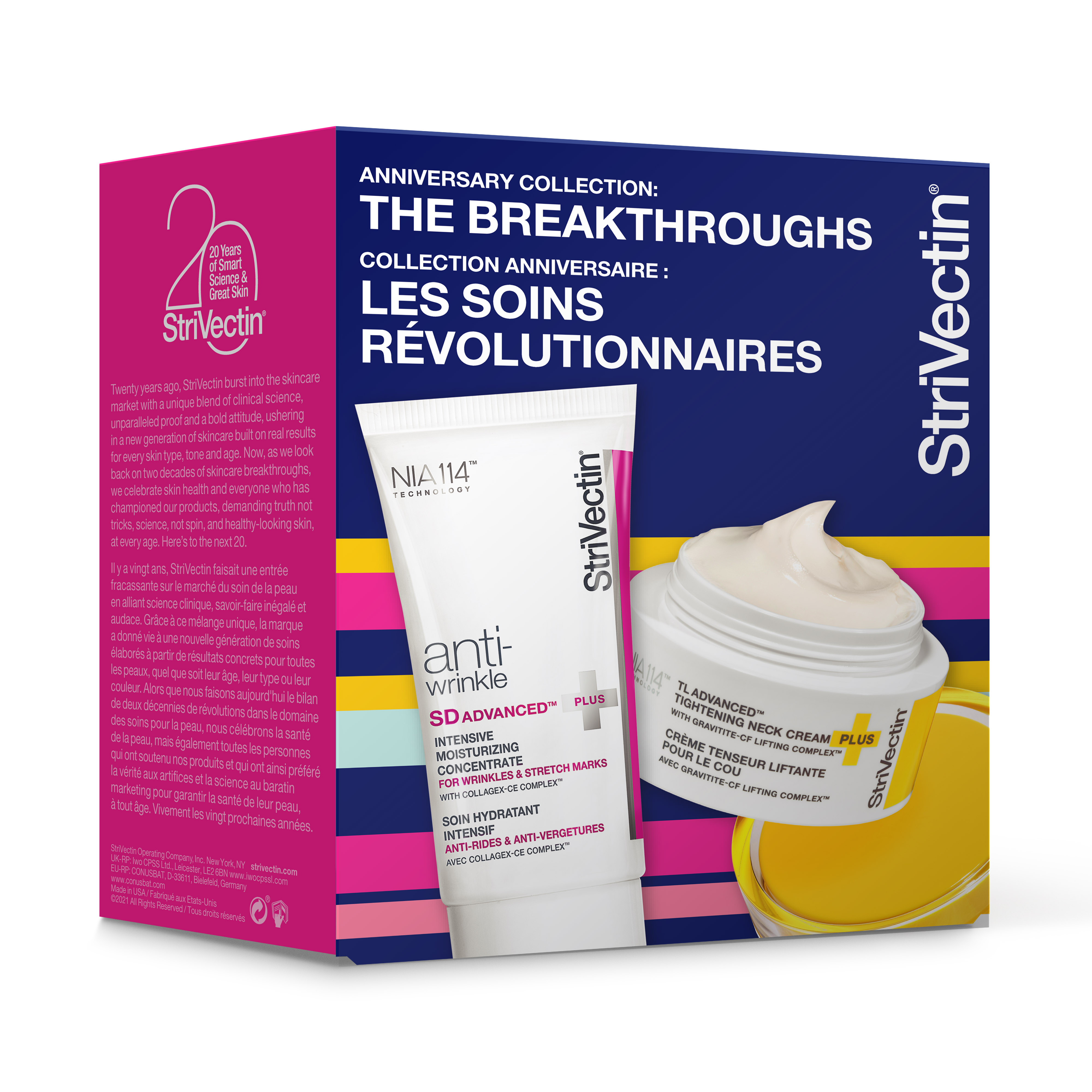 下架【StriVectin 皺效奇蹟】20週年禮盒 (皺效霜30ml+繃繃頸霜30ml) 保養 經典必買 送女友 姊妹 效期至2024.11 | LINE 禮物