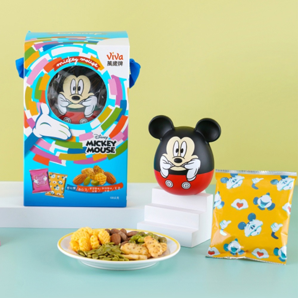 【萬歲牌】米奇系列紓壓捏捏樂綜合果禮盒(米果綜合果20gx5包+紓壓捏捏球x1) | LINE 禮物