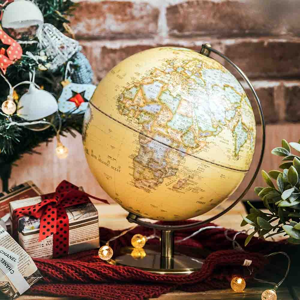 【WUZ屋子】SkyGlobe 10吋仿古金屬手臂地球儀(中英文版)[AR互動款] | LINE 禮物