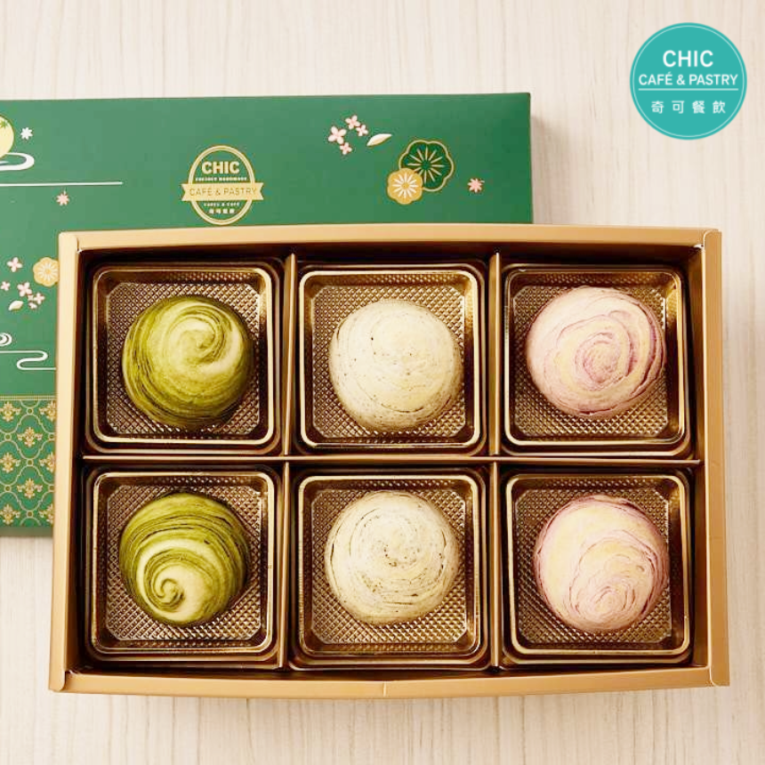 【中秋預購】【Chic Pastry】品月三酥6入(鐵觀音酥/奶皇Q心酥/芋頭酥) | LINE 禮物