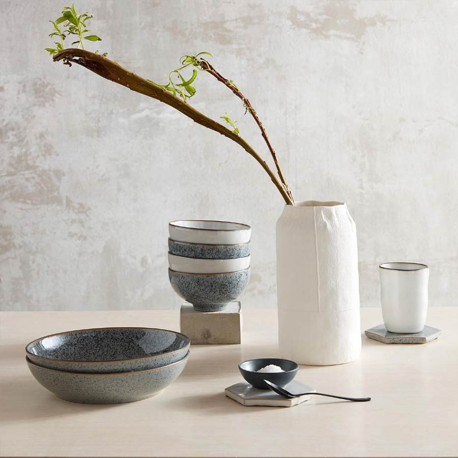 【WUZ屋子】英國Denby 灰色藝匠 飯碗禮盒4入組-13cm | LINE 禮物