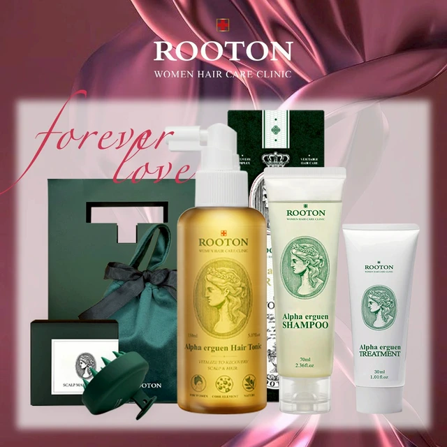 【ROOTON】我愛你！甦活植萃髮根噴霧150ml+甦活植萃洗髮精70ml+甦活植萃護髮素70ml+頭皮按摩梳+束口袋+提袋 | LINE 禮物