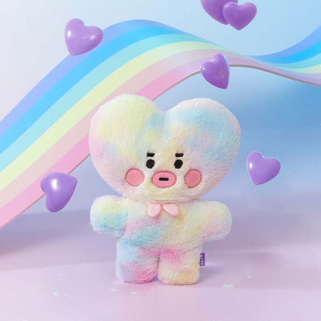 【LINE FRIENDS】BT21_BABY RAINBOW TATA絨毛玩偶 | LINE 禮物
