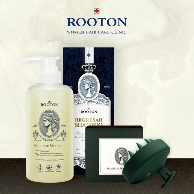【ROOTON】寵愛獻禮 - 頭皮按摩梳+喚活海藻洗髮精500ml (療癒生日禮物) | LINE 禮物