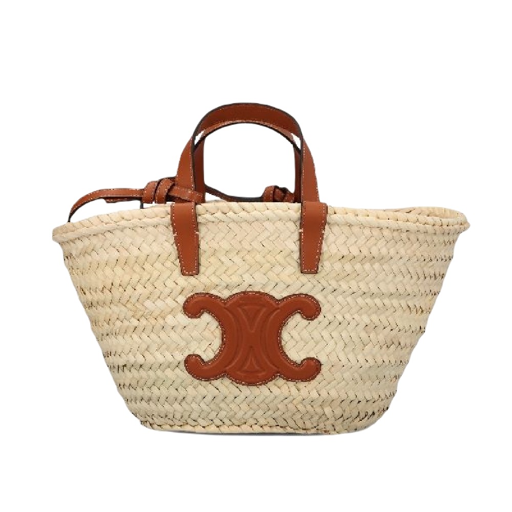 CELINE 手工編織TEEN CELINE CLASSIC PANIER 單肩包/手提包 黃褐色 113832EFA 04LU | LINE購物商城