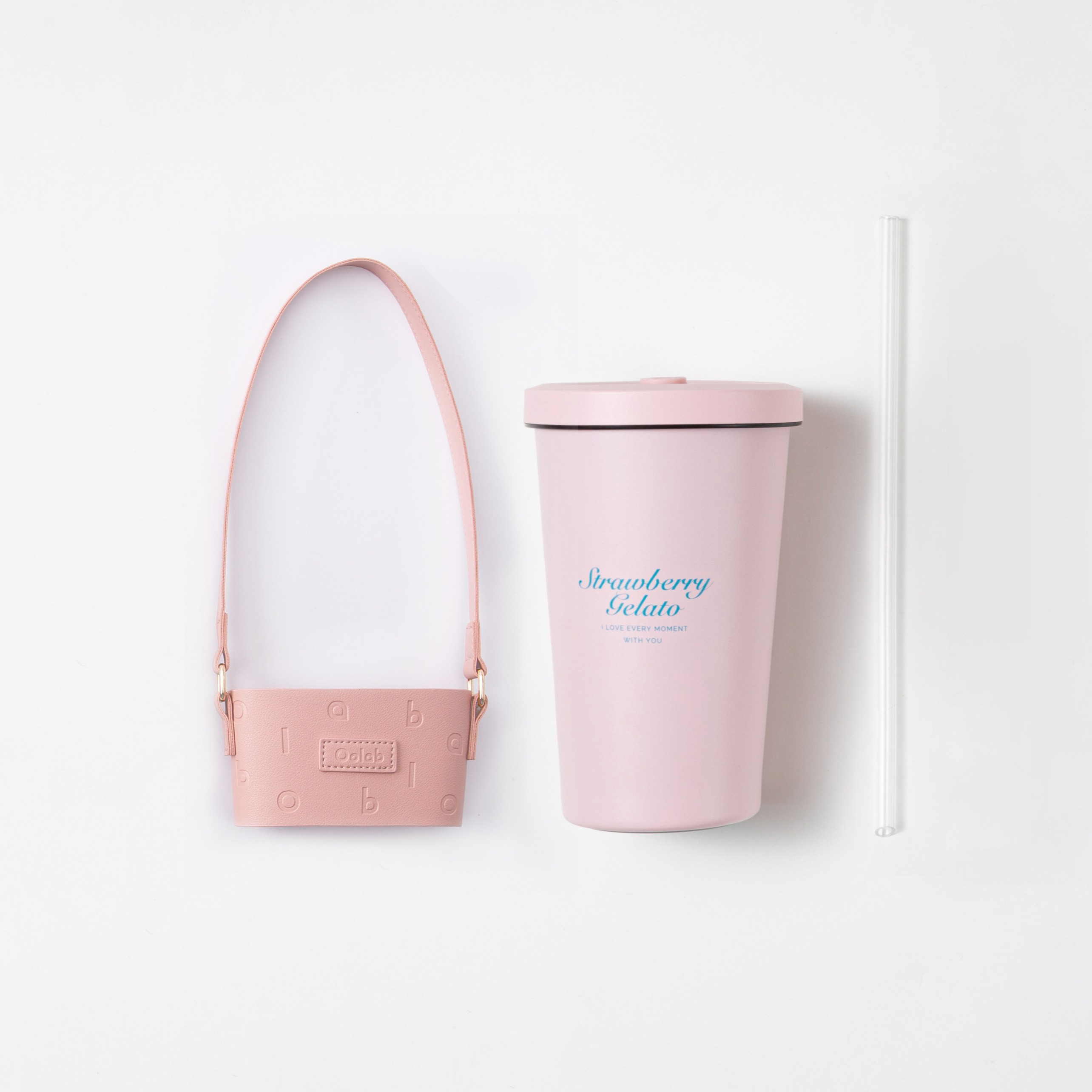 【Oolab良杯製所】 冰紛夏日組 冰淇淋系列550ml 皮革字母提袋組 | LINE 禮物