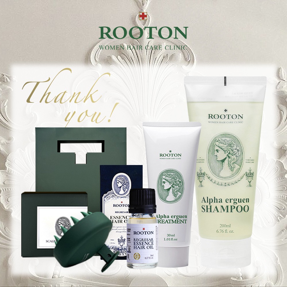 【ROOTON】感謝有你！頭皮按摩梳+甦活植萃洗髮精200ml甦活植萃護髮素70ml+喚活極萃雙效修護髮油8ml+提袋(閨密閨蜜友誼友情心意) | LINE 禮物
