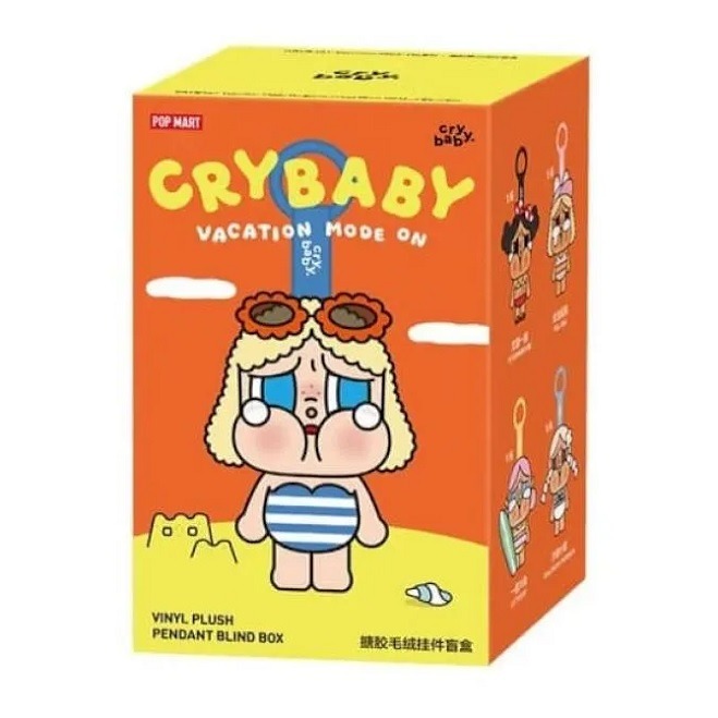 【Timo禮品館】 POPMART泡泡瑪特 (隨機單盒)CRYBABY VACATION MODE ON 系列 搪膠毛絨掛件盲盒 哭娃 正版 ...