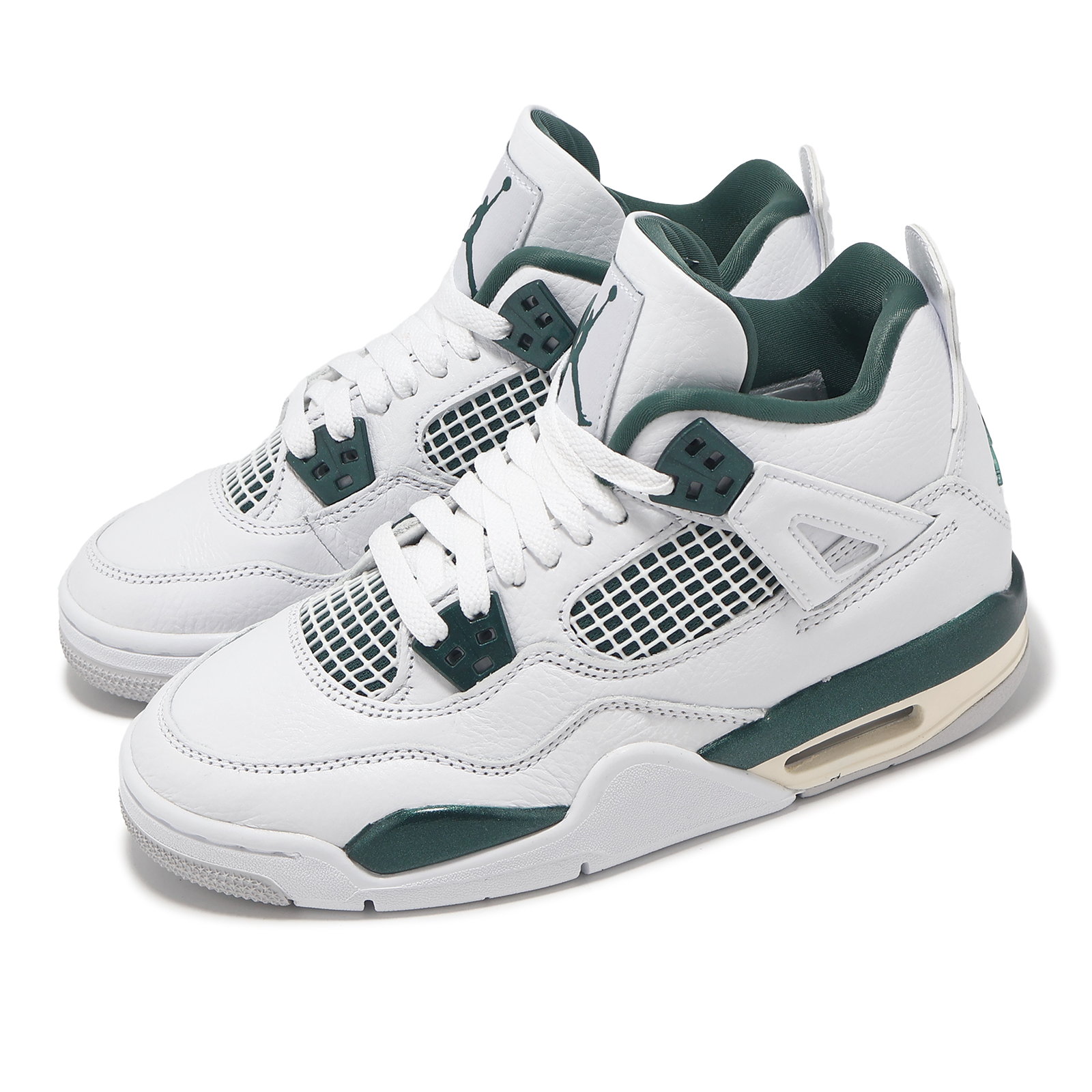 [ACS] Nike 休閒鞋 Air Jordan 4 Retro GS 大童 女鞋 白 綠 Oxidized Green FQ8213 ...