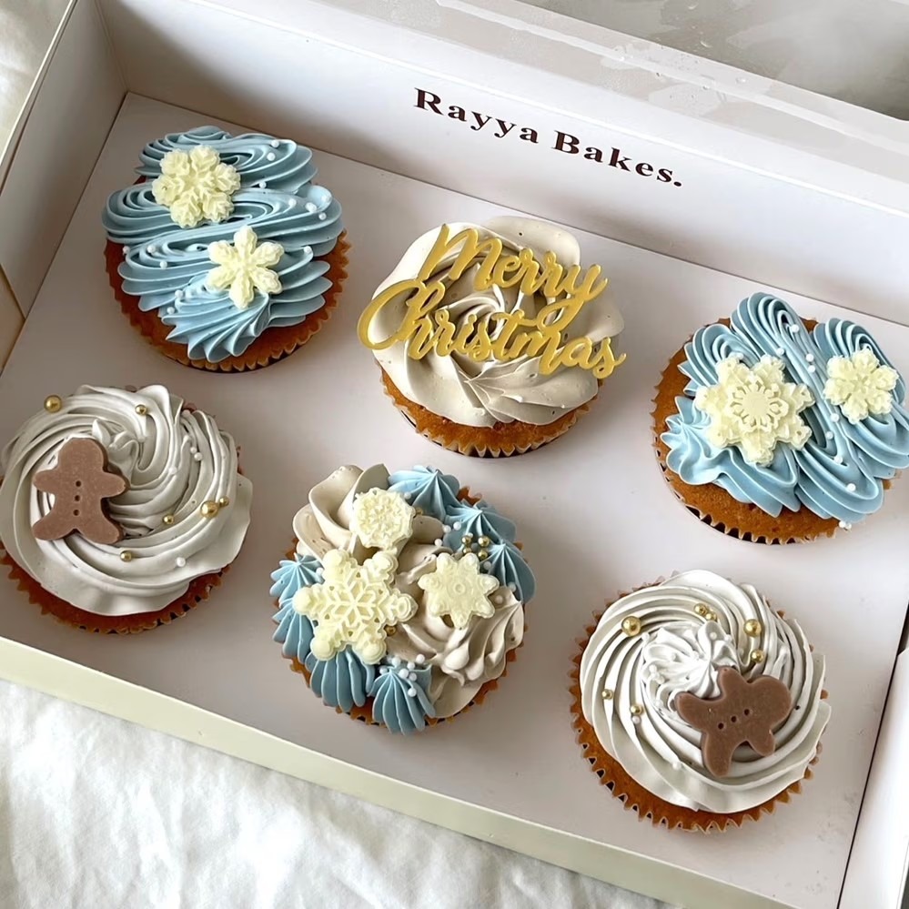 【Rayya Bakes】6入冰雪仙境／聖誕杯子蛋糕／2024聖誕禮物最佳選擇 | LINE 禮物