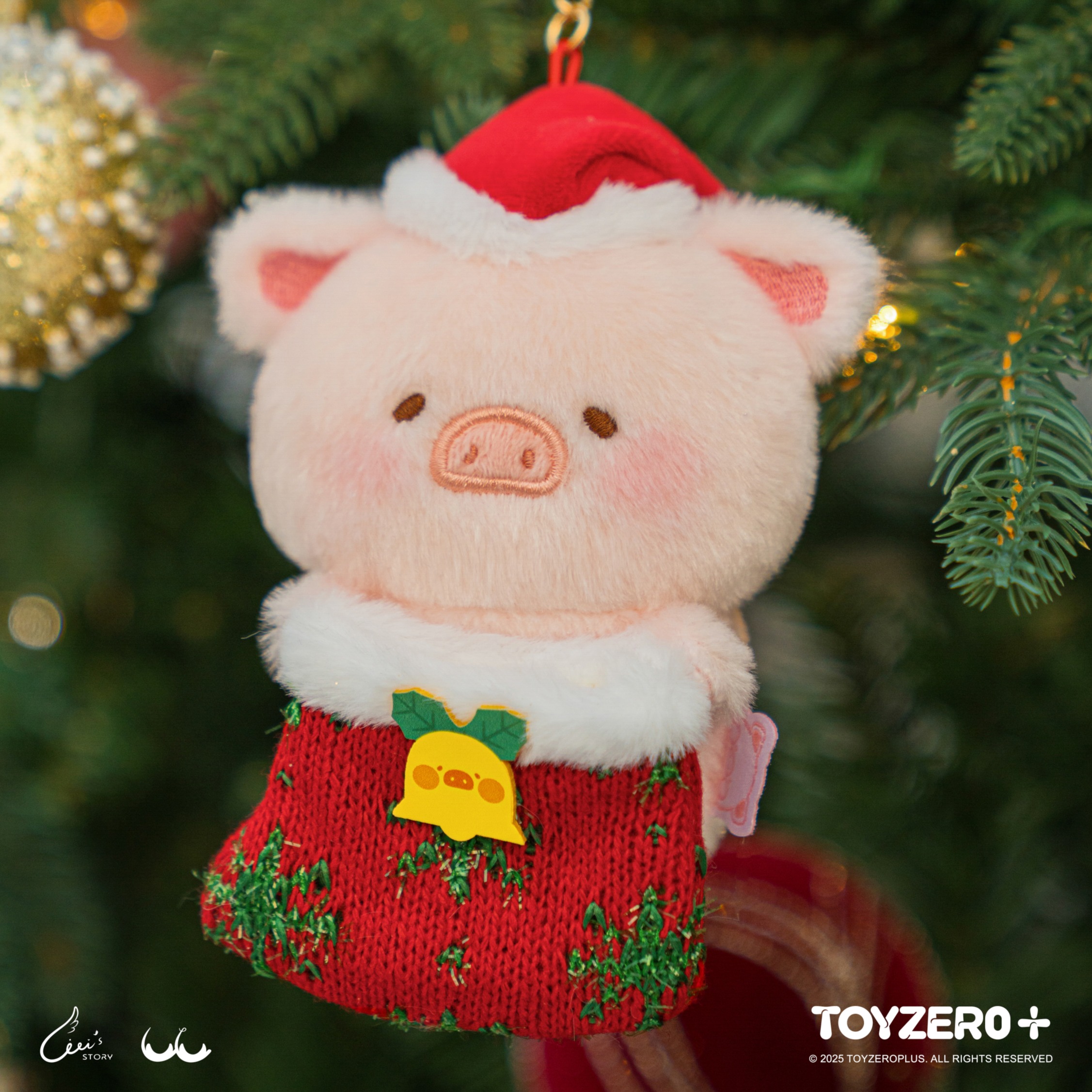 【Toyzeroplus】罐頭豬LuLu 聖誕系列 - 聖誕毛絨掛件 | LINE 禮物