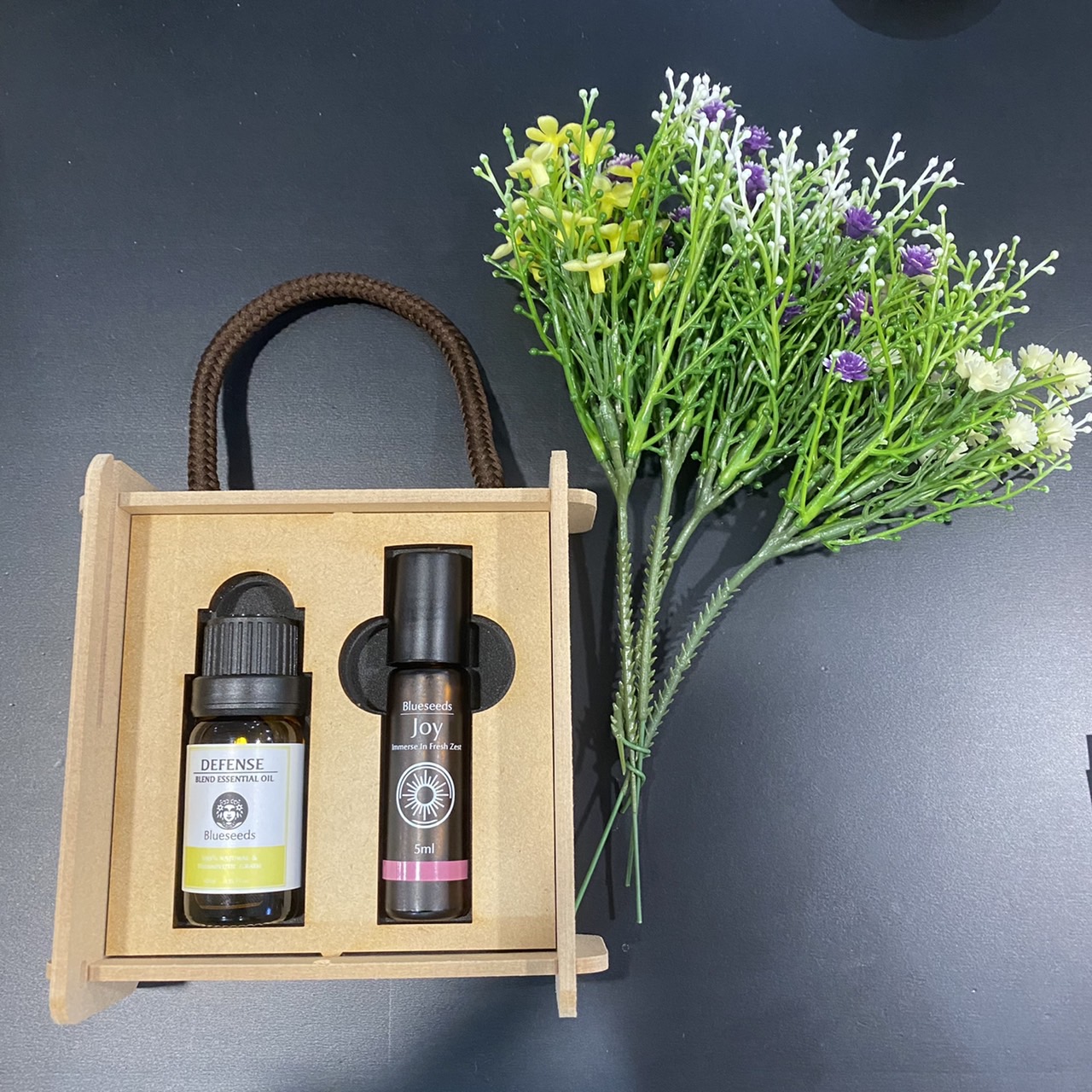【Blueseeds芙彤園】安心防禦心情愉悅不焦慮木盒組｜滴瓶+滾珠 | LINE 禮物