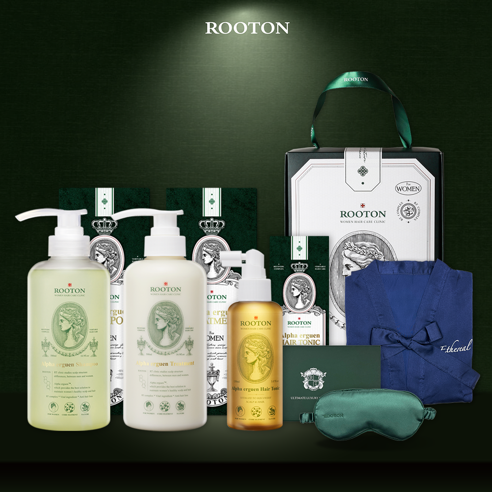 快速出貨【ROOTON】柔順秀髮！甦活植萃洗髮精500ml+甦活植萃護髮素500ml+甦活植萃髮根噴霧150ml+睡袍+眼罩禮盒+植萃手提禮盒 | LINE 禮物