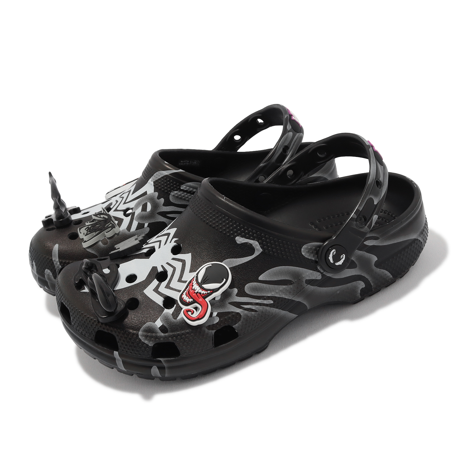[ACS] Crocs x Venom Clog 洞洞鞋 猛毒 蜘蛛人 克駱格 黑 漫威 反光 附鞋扣 卡駱馳 聯名 男女鞋 ...