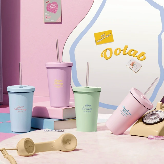 【Oolab良杯製所】 冰紛夏日組 冰淇淋系列550ml 皮革字母提袋組 | LINE 禮物